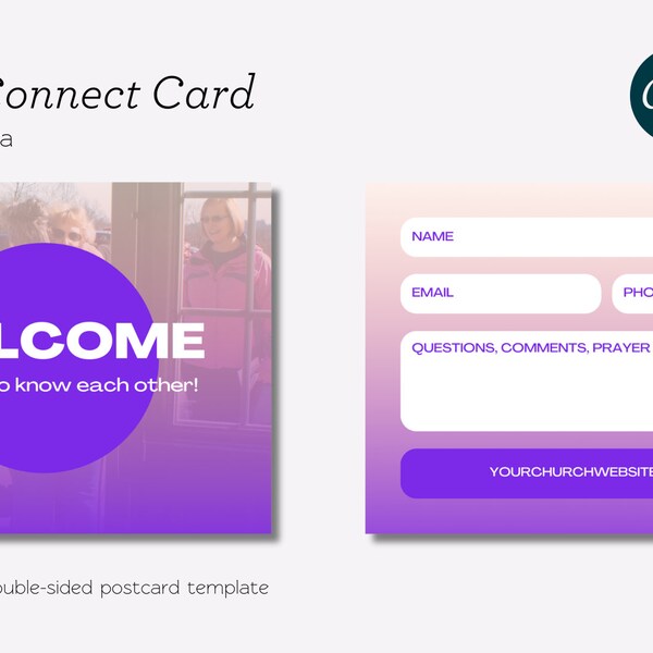 Church Connect Card - Etsy