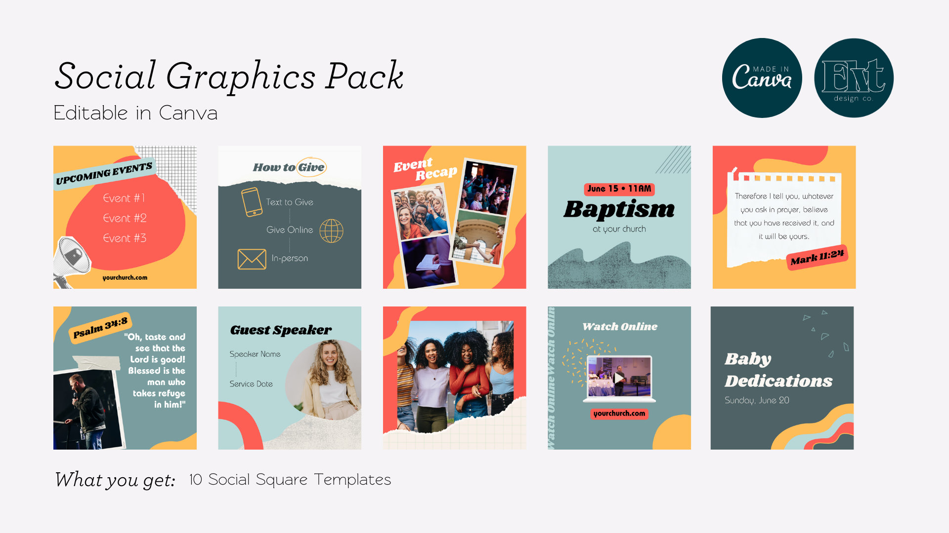 Church Social Media Pack | Canva Social Media Template, Church Social ...