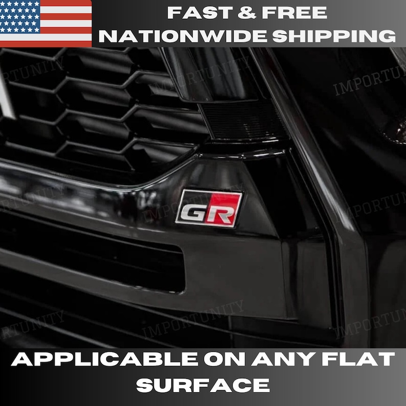 Toyota GR Gazoo Racing Chrome Emblem Decal Badge Sticker Nameplate 3D ...