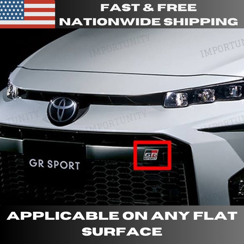 Toyota GR Gazoo Racing Chrome Emblem Decal Badge Sticker Nameplate 3D ...