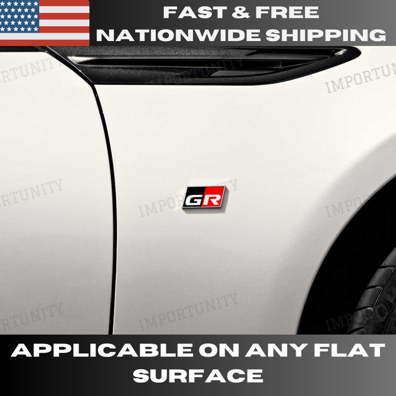 Toyota GR Gazoo Racing Chrome Emblem Decal Badge Sticker Nameplate 3D ...