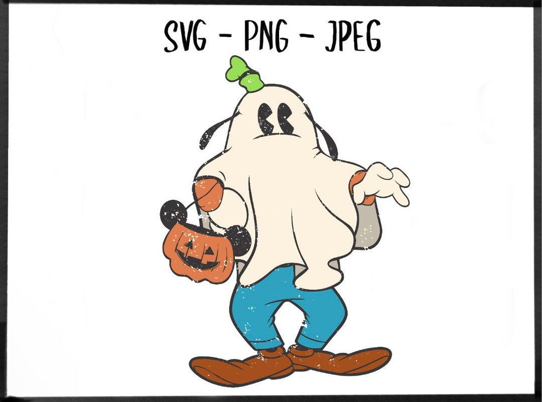 Goofy Ghost Halloween Svg Png Retro Goofy Spooky Season Svg - Etsy