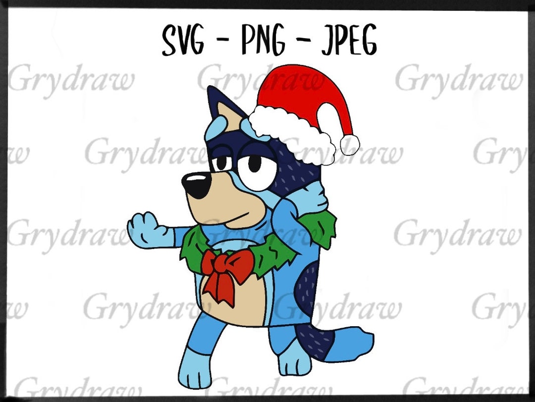 Bluey Merry Christmas Svg Png Bluey Family Christmas Bluey - Etsy
