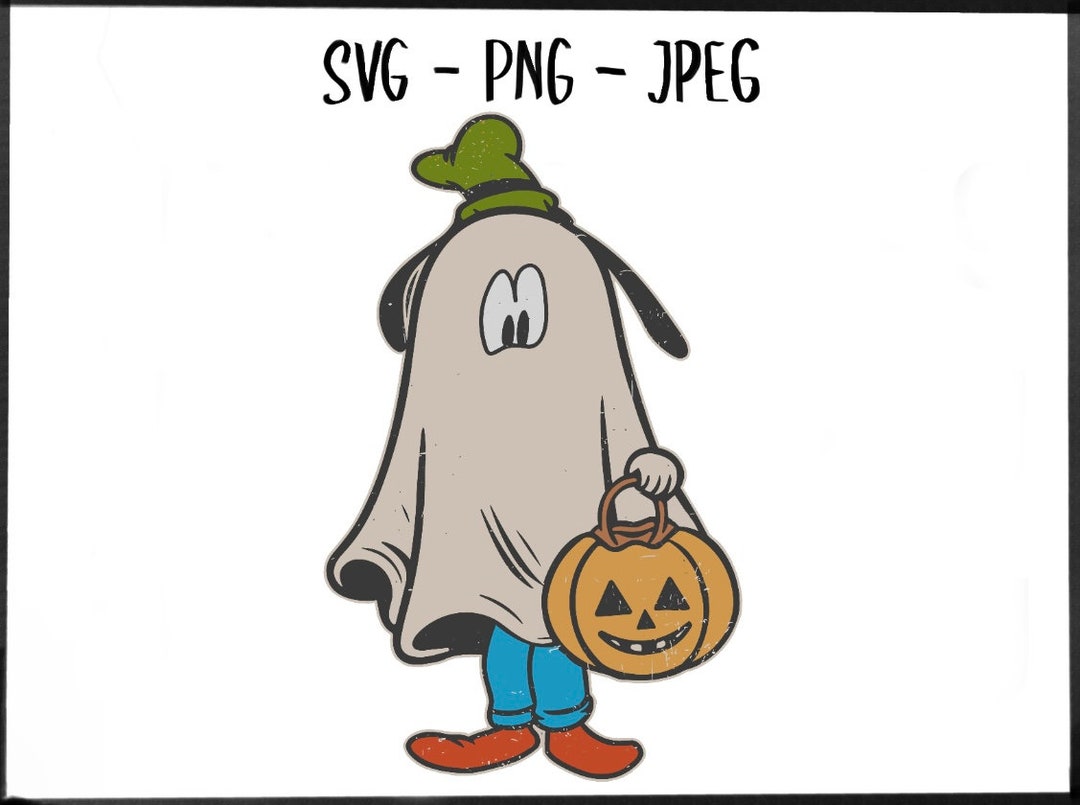Goofy Ghost Halloween Svg Png Retro Goofy Spooky Season Svg - Etsy