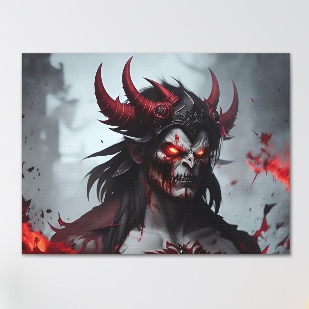 The Devil Outside Dark Fantasy Art, Painting Canvas, Canvas Art, Wall ...