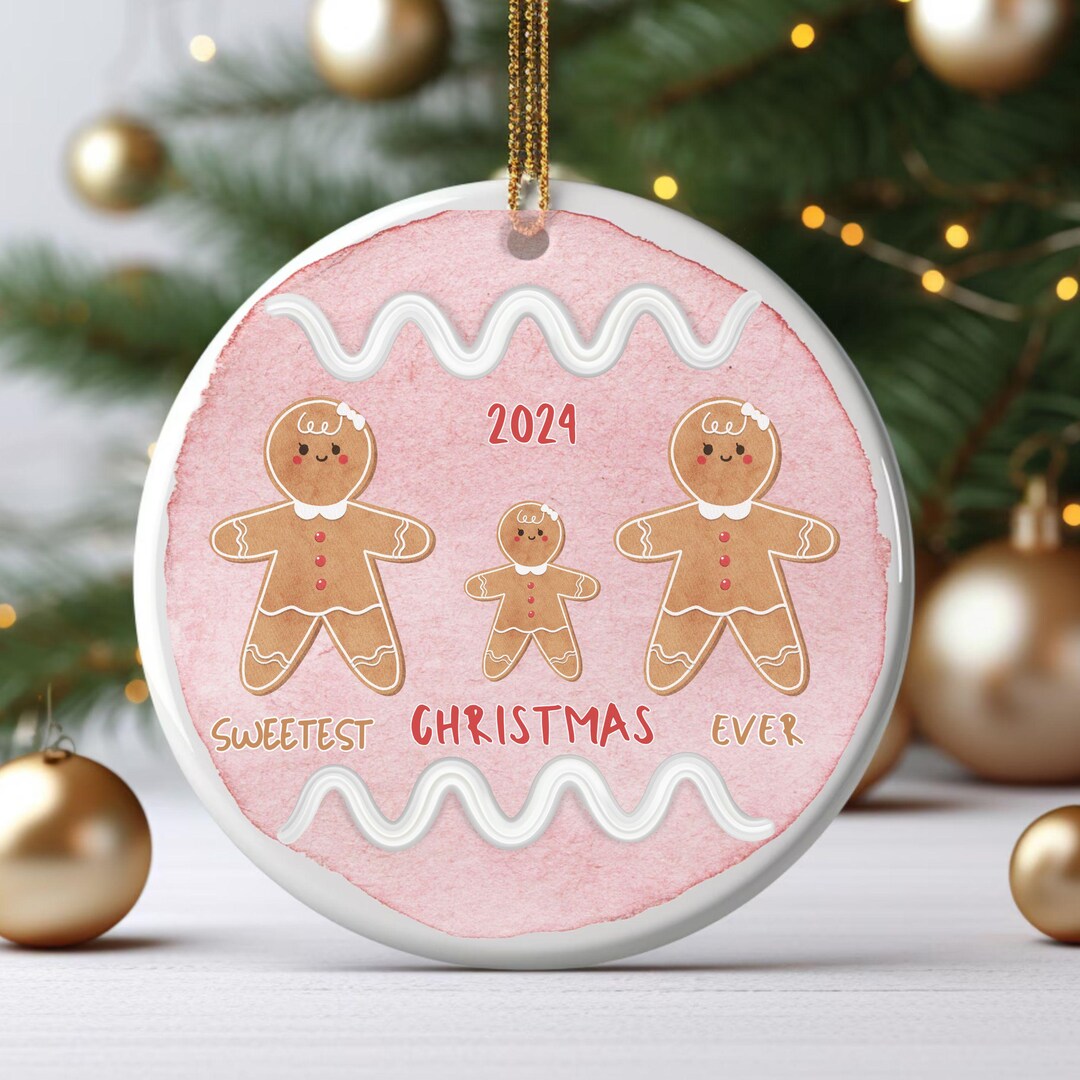 Gingerbread Family Sweetest Christmas Ever 2024 Ornament, Family of ...
