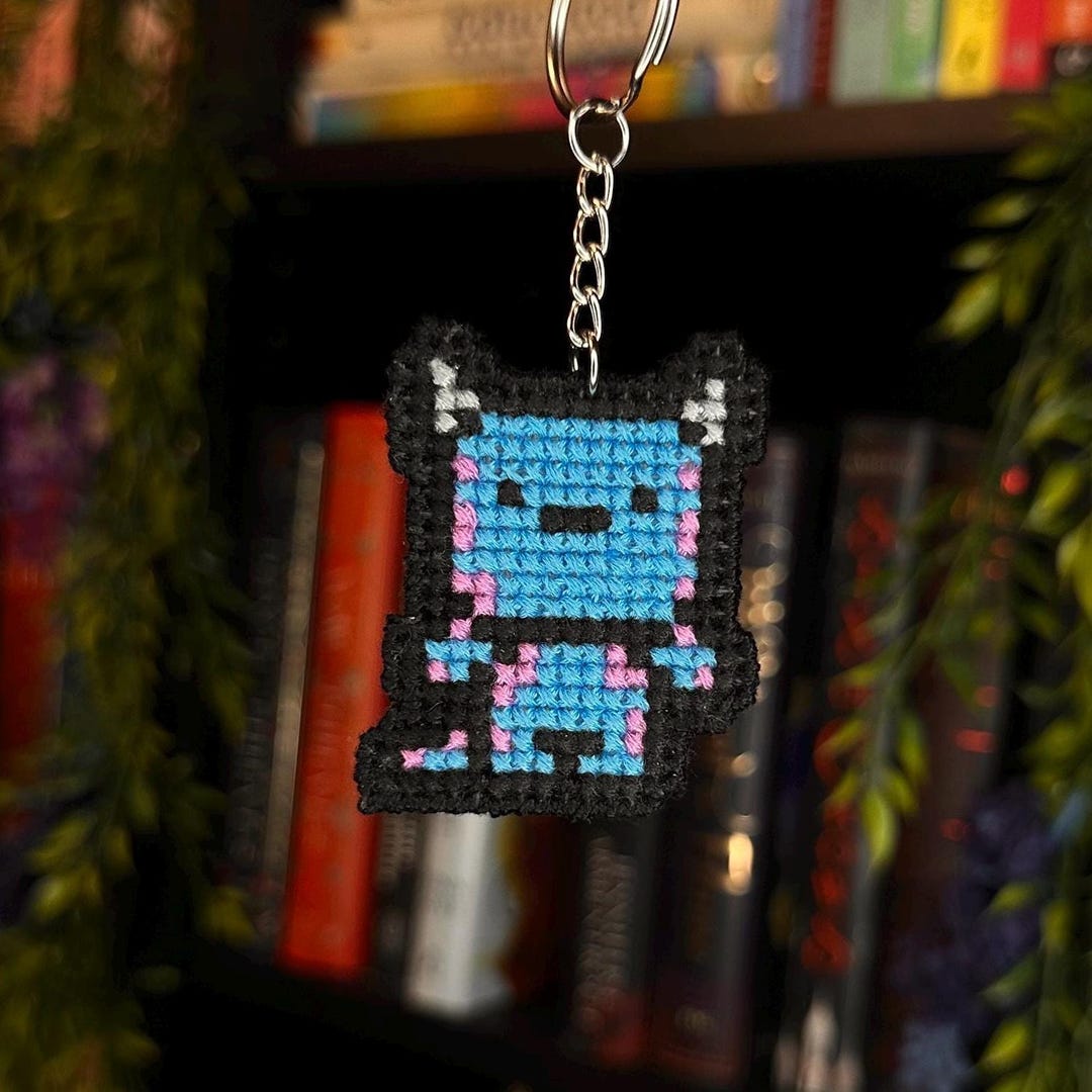 Cross Stitch Handmade Monsters Inc Sully Keychain - Etsy