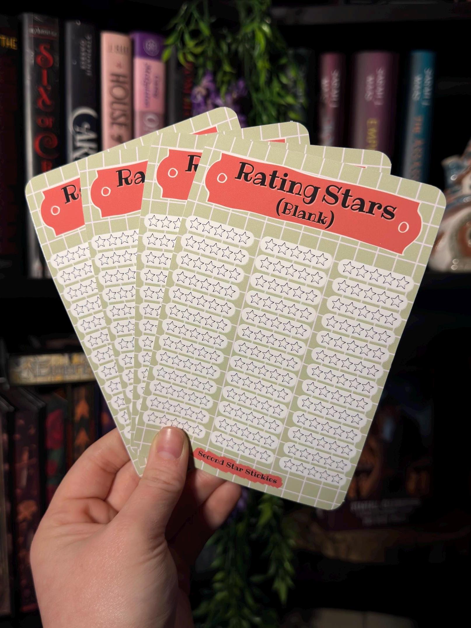 Blank Star Rating Stickers | Journal Accessories, Book/movie Review ...