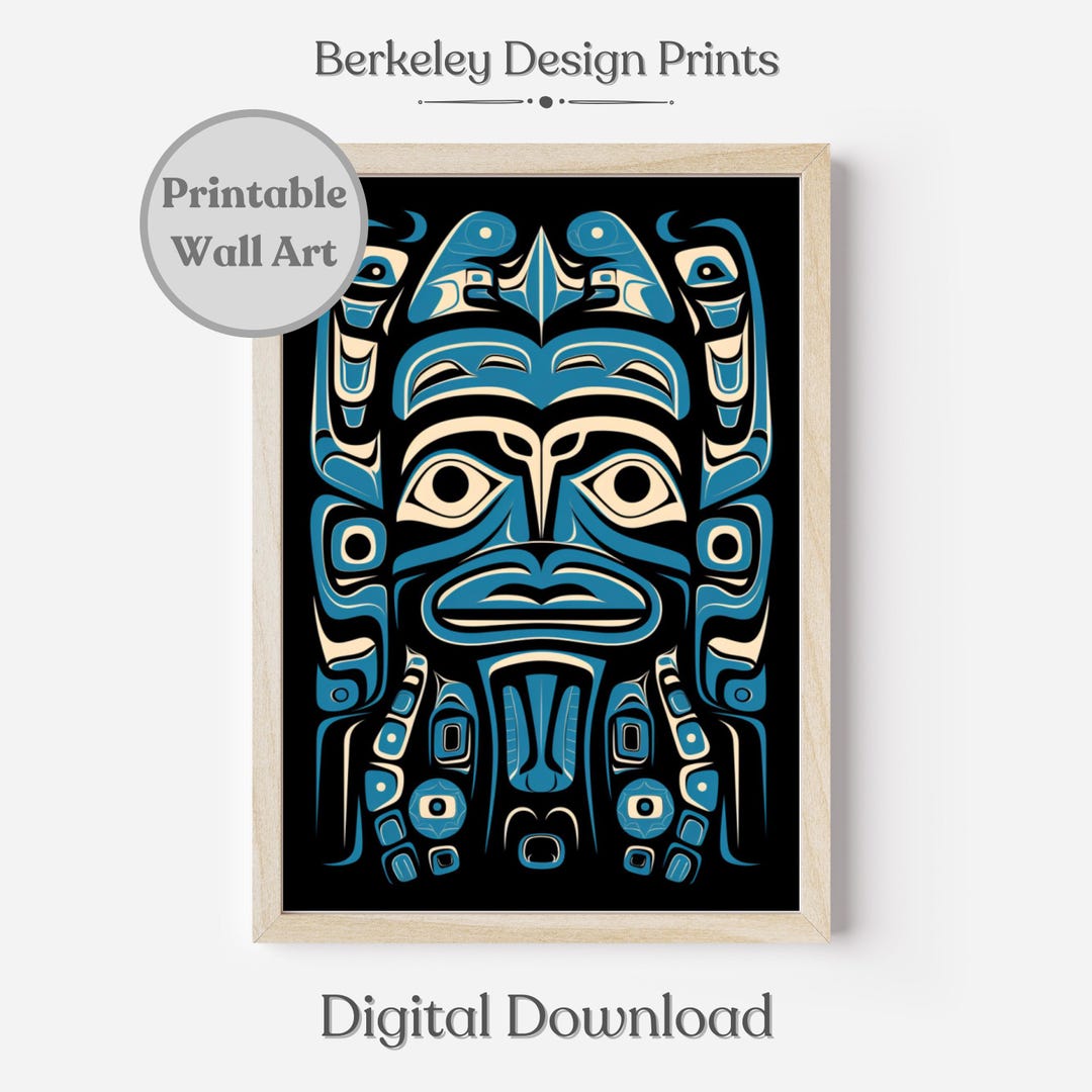 Printable Pacific Northwest Wolf Formline Art Indigenous Native Art ...