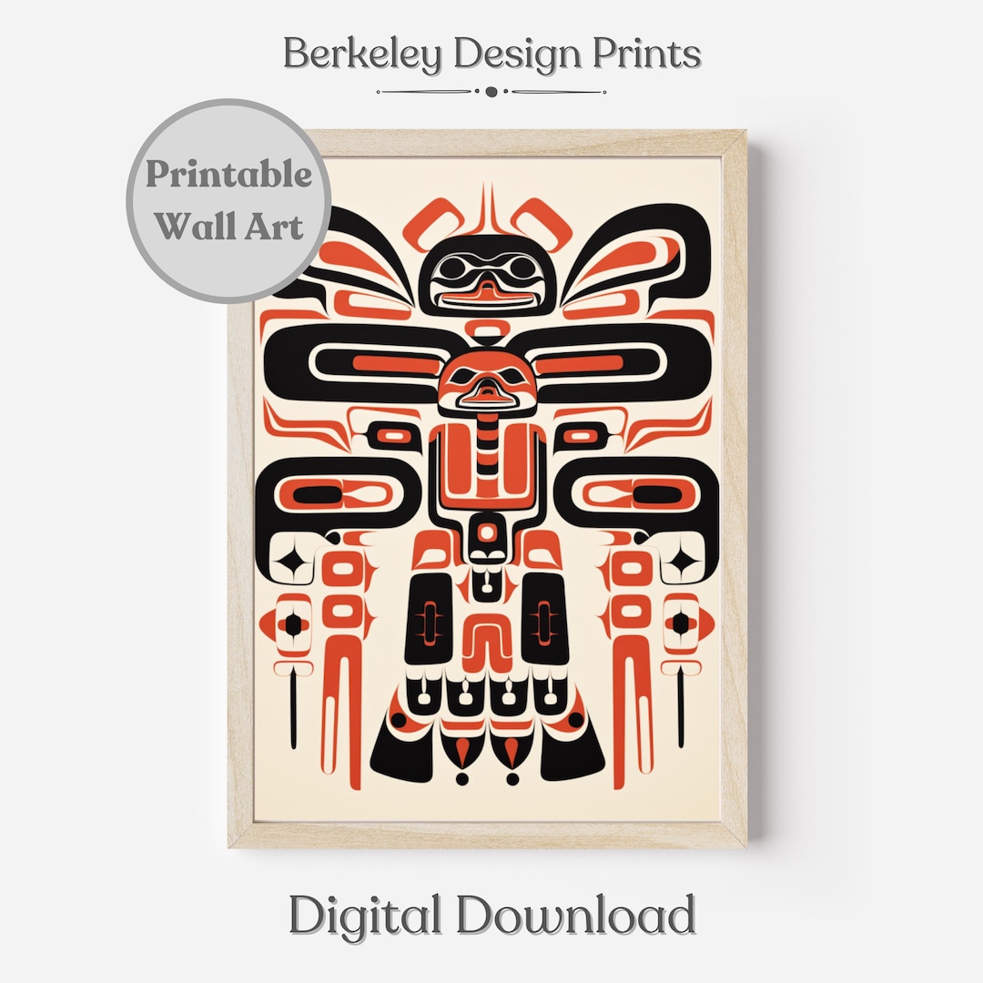 Printable Traditional Haida Tlingit Tsimshian Thunderbird Art Pacific ...