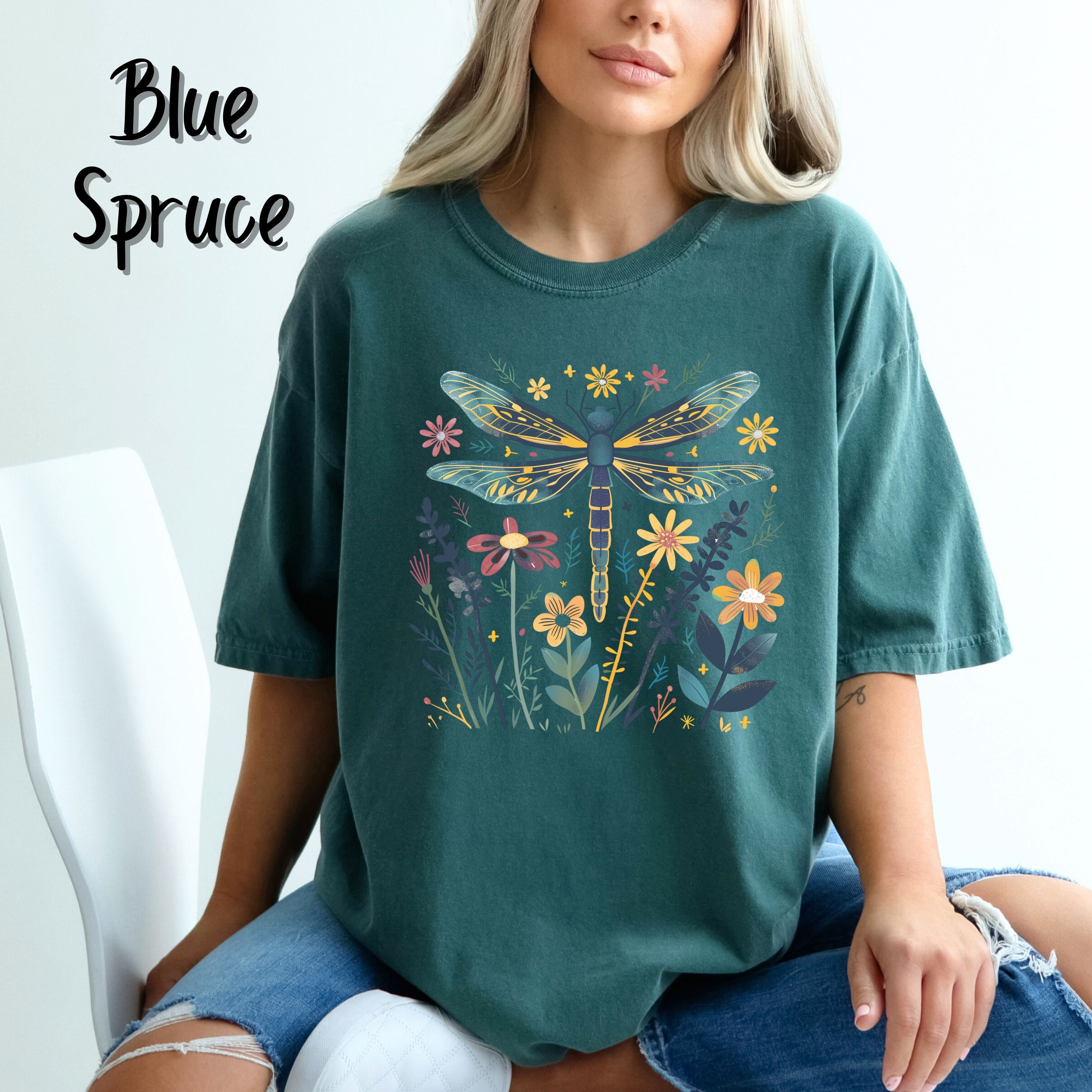 Dragonfly Graphic Tee Shirt Cottage Core Aesthetic Unique Bohemian ...