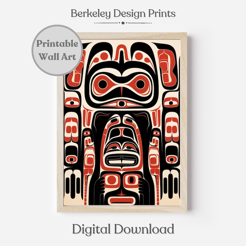 Printable Indigenous Bear Native Art Pacific Northwest Formline Art ...