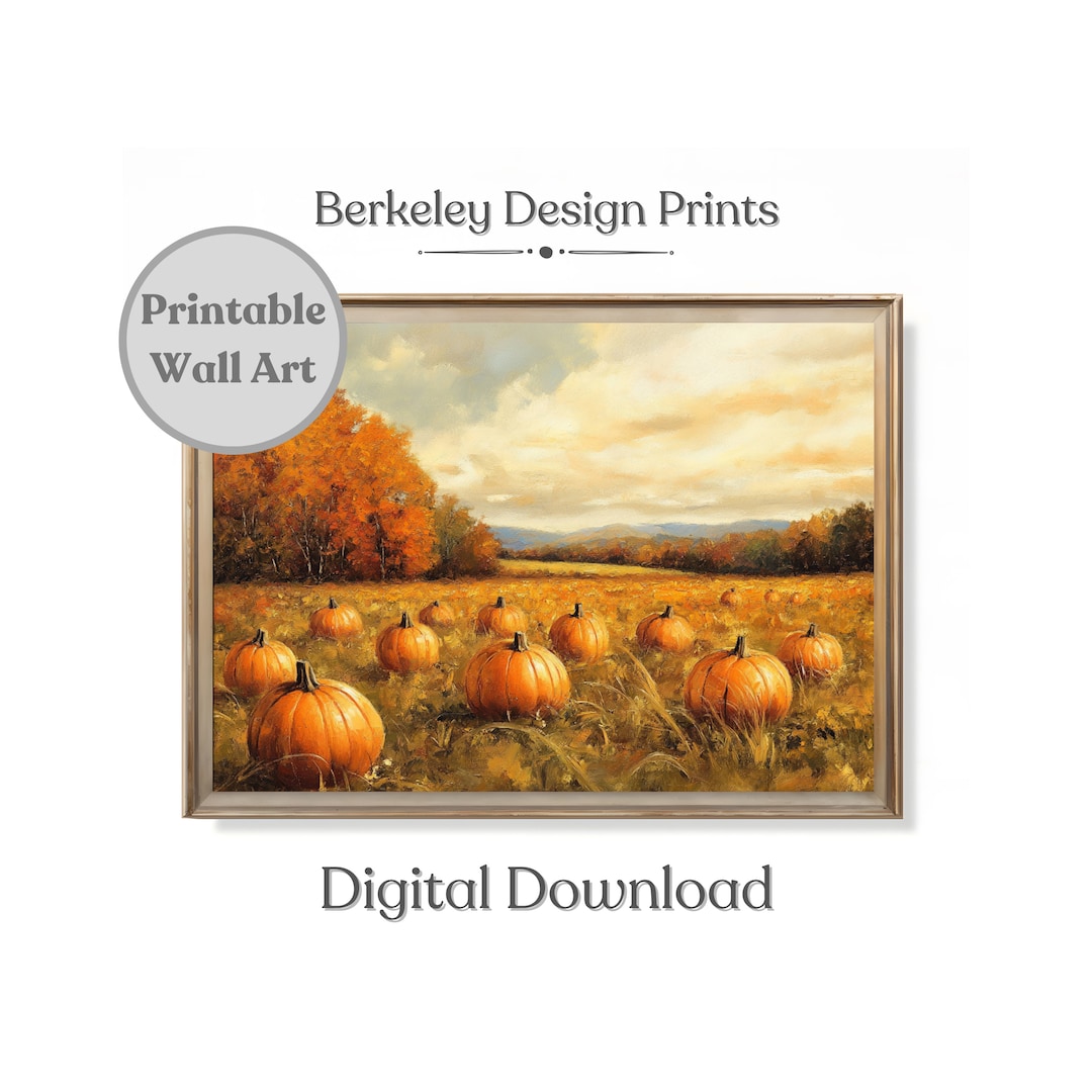 Fall Farmhouse Printable Art, Thanksgiving Wall Art,fall Pumpkin ...