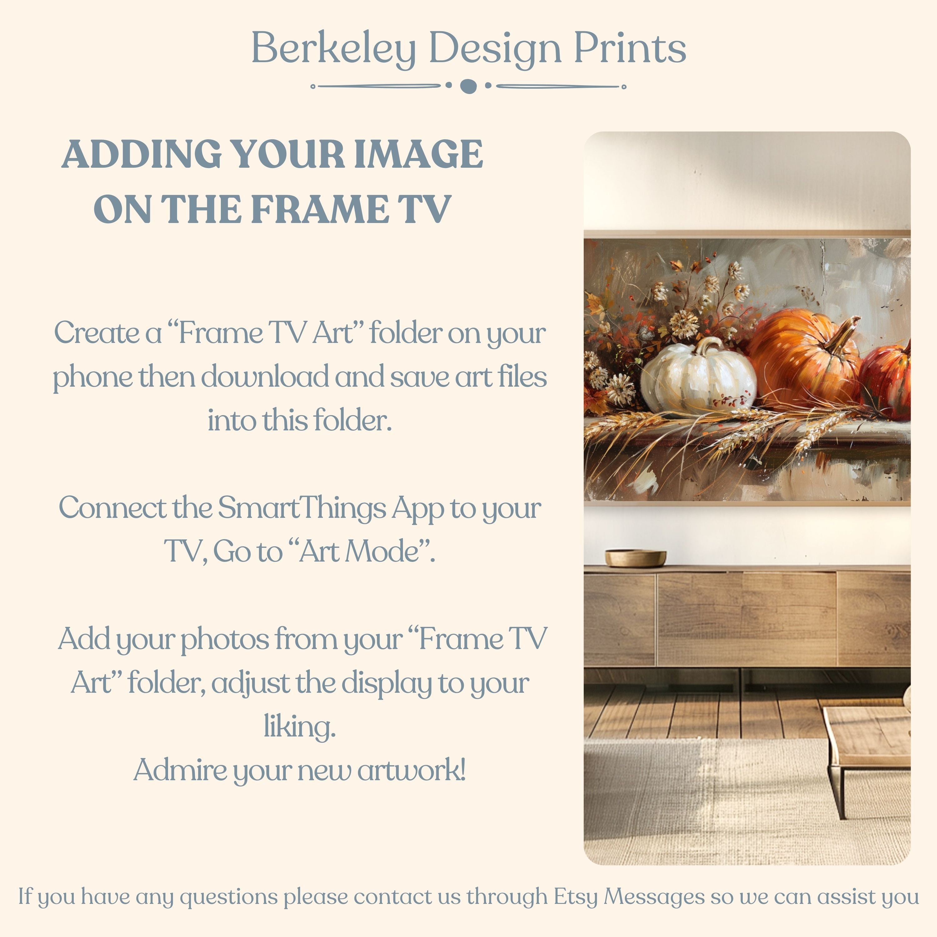 Fall Frame TV Art, Autumn Frame Tv Art, Fall Pumpkin Vintage Oil ...