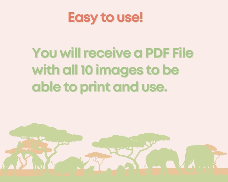 Safari Positive Affirmation Cards Printable Download for - Etsy