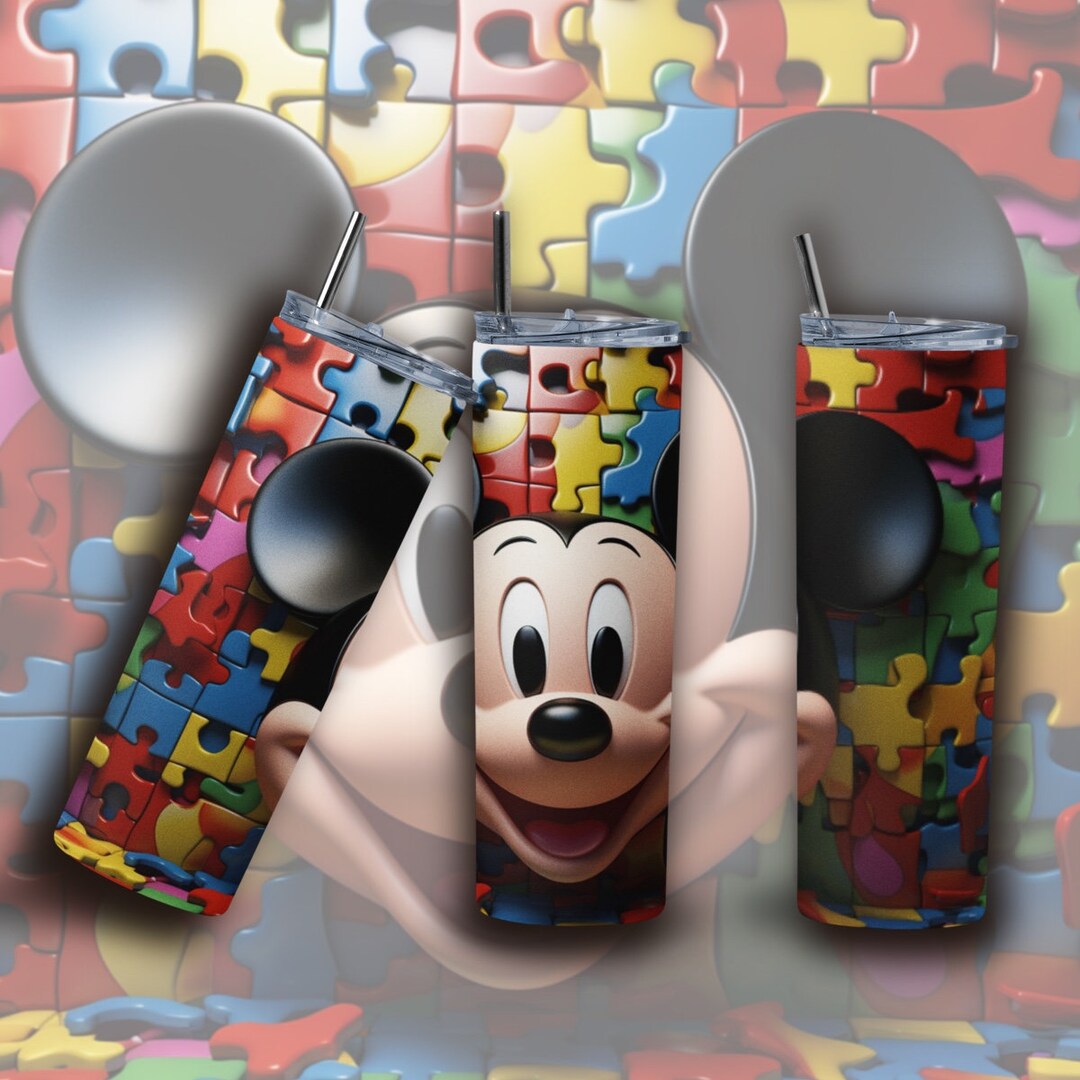 Mickey Mouse Autism Digital Stencil Skinny 20oz - Etsy