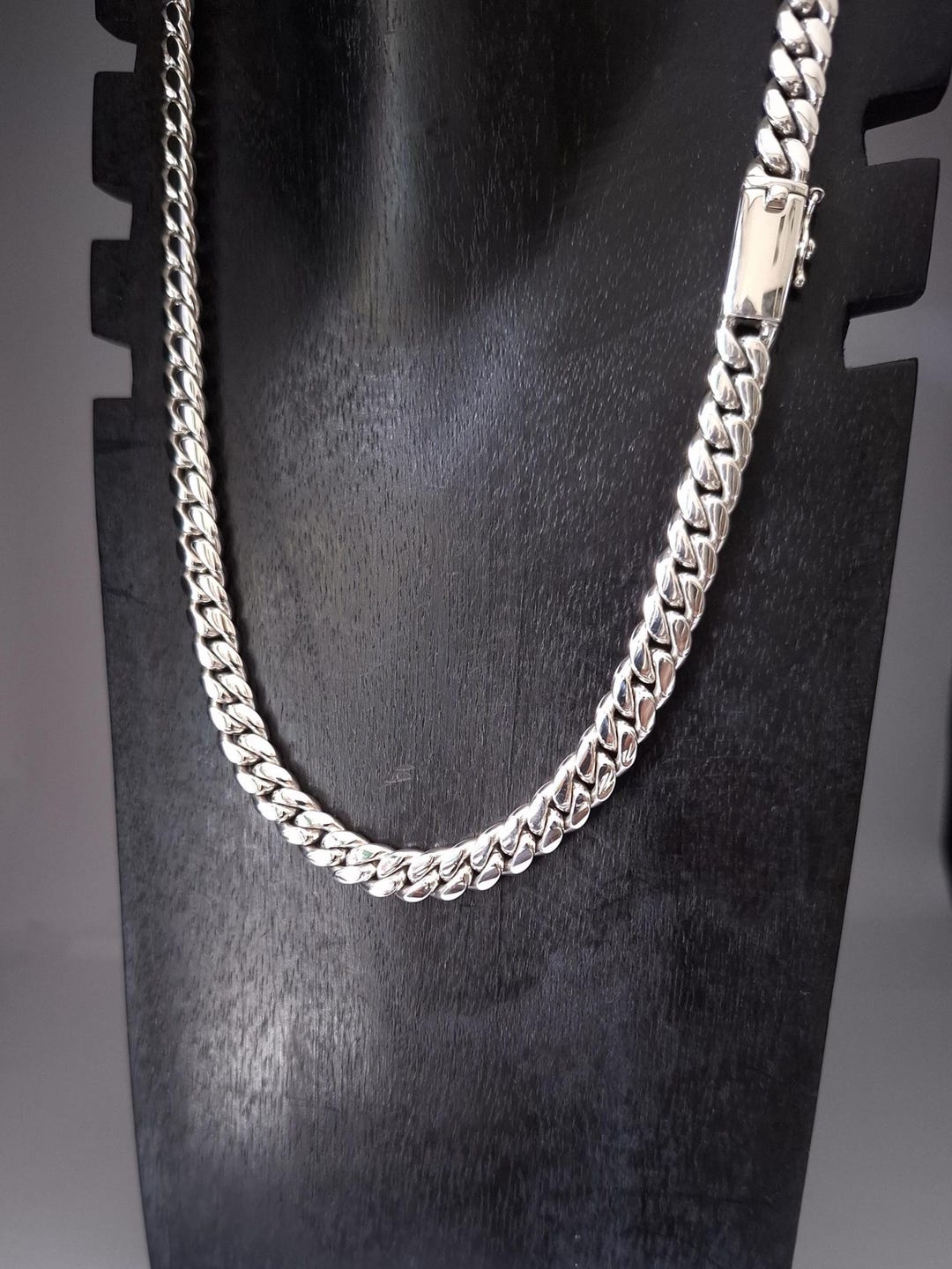 Men's 999 Fine Silver Curb Chain Necklace: Handmade Biker Jewelry - Etsy