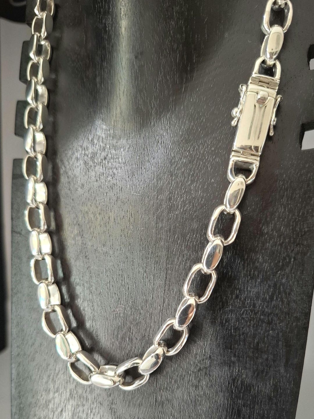 10 Mm Men's Heavy 999 Solid Silver Anchor Chain Necklace: Handmade ...