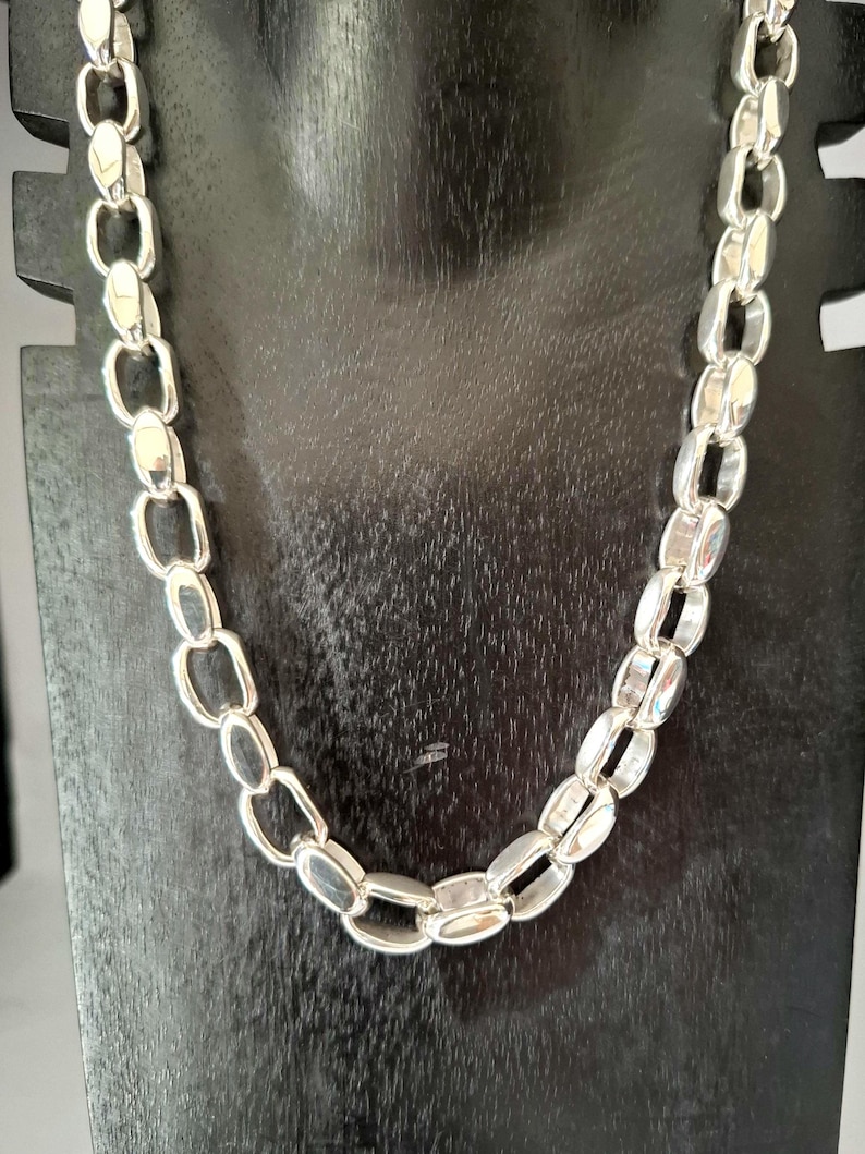 10 Mm Men's Heavy 999 Solid Silver Anchor Chain Necklace: Handmade ...