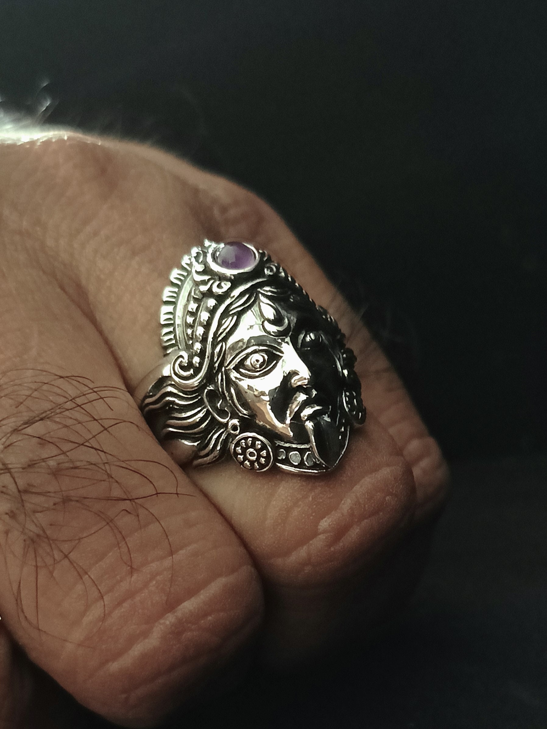 Goddess Ring, Kali Puja, Hindu Goddess Jewelry, Handmade Gifts. - Etsy