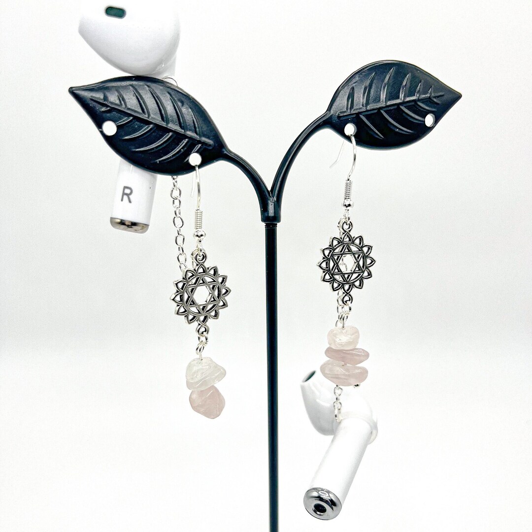 Heart Chakra Earplugs Earrings for Loops or AirPod Earbuds Holder ...