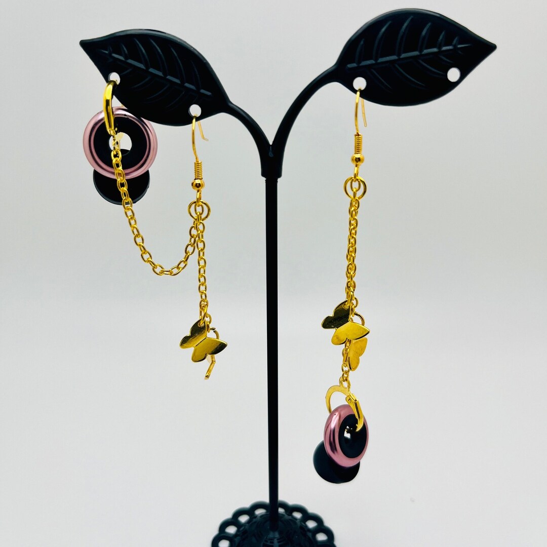 Gold Butterflies Earplug Earrings for Loops or AirPod Earbuds ...