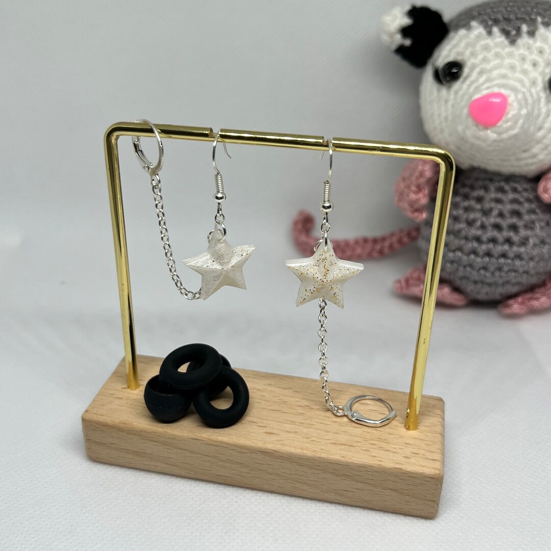 Resin Sparkle Star Loop/airpods Earrings for Autism ADHD - Etsy