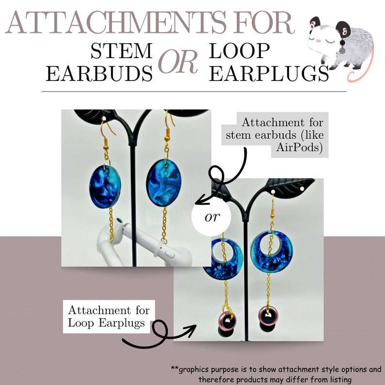 Labradorite Bodhi Tree of Life Loop Earplug or AirPod Earbud Earrings ...