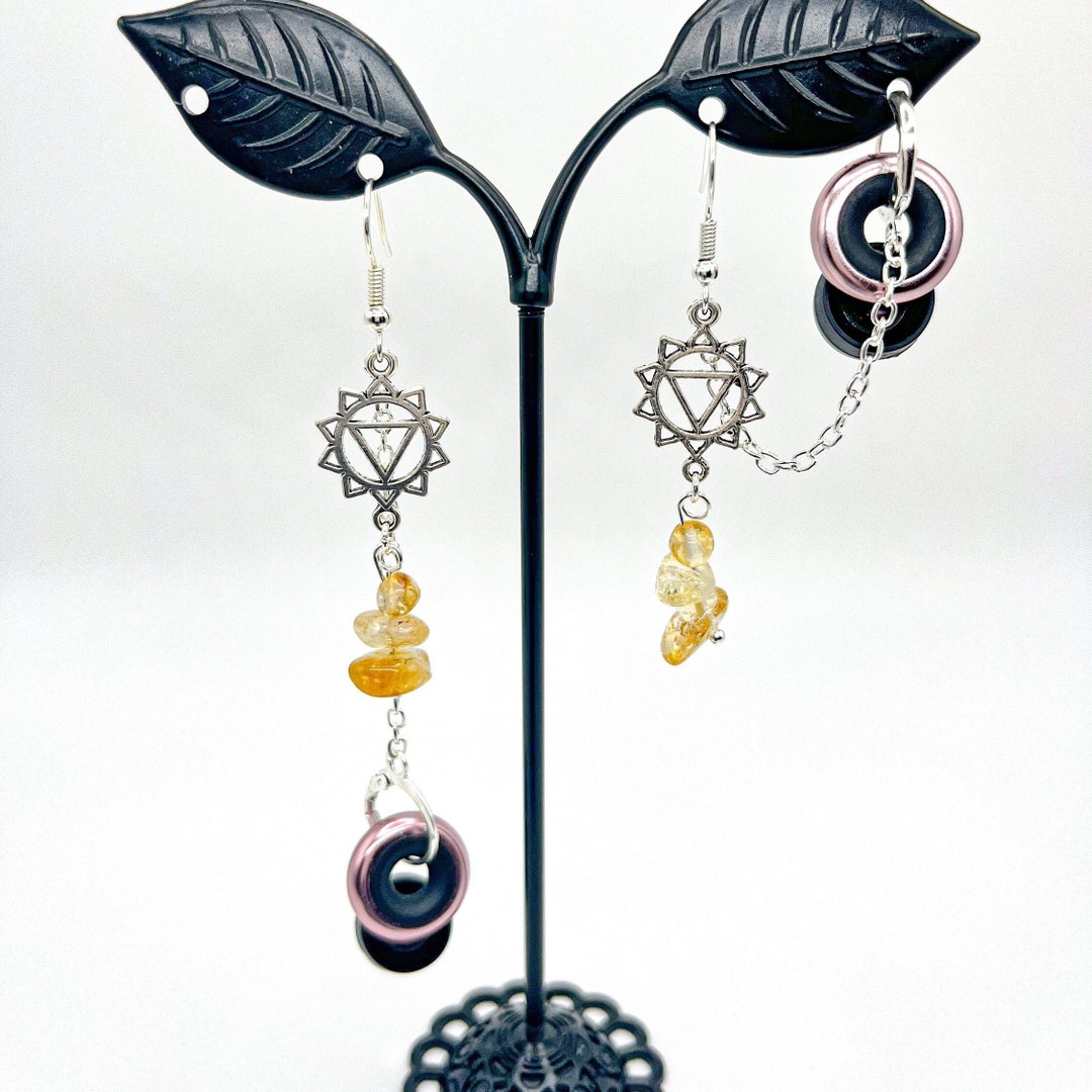 Solar Plexus Chakra Earplug Earrings for Loops or AirPod Earbuds Holder ...