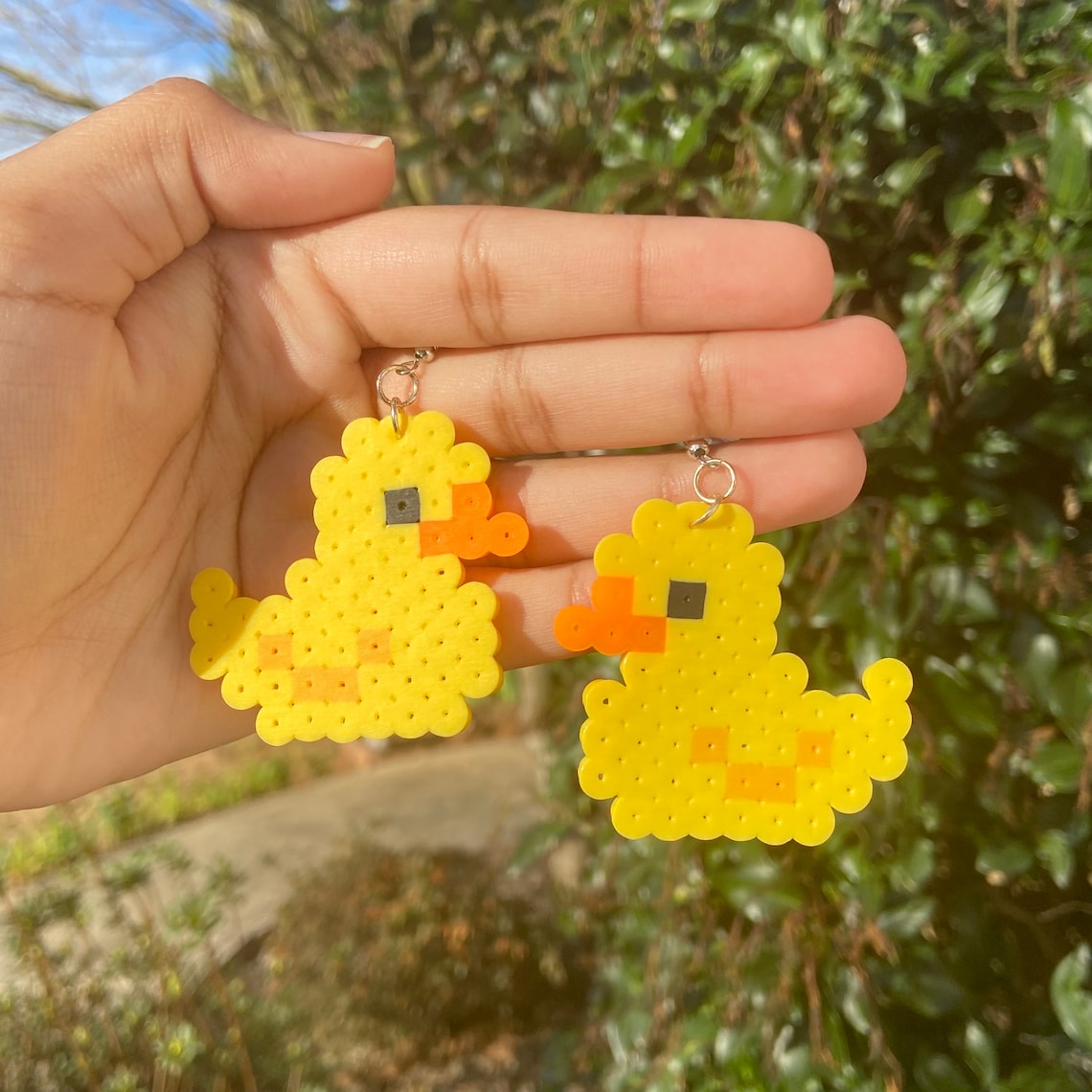 Rubber Ducky Perler Bead Earrings - Etsy