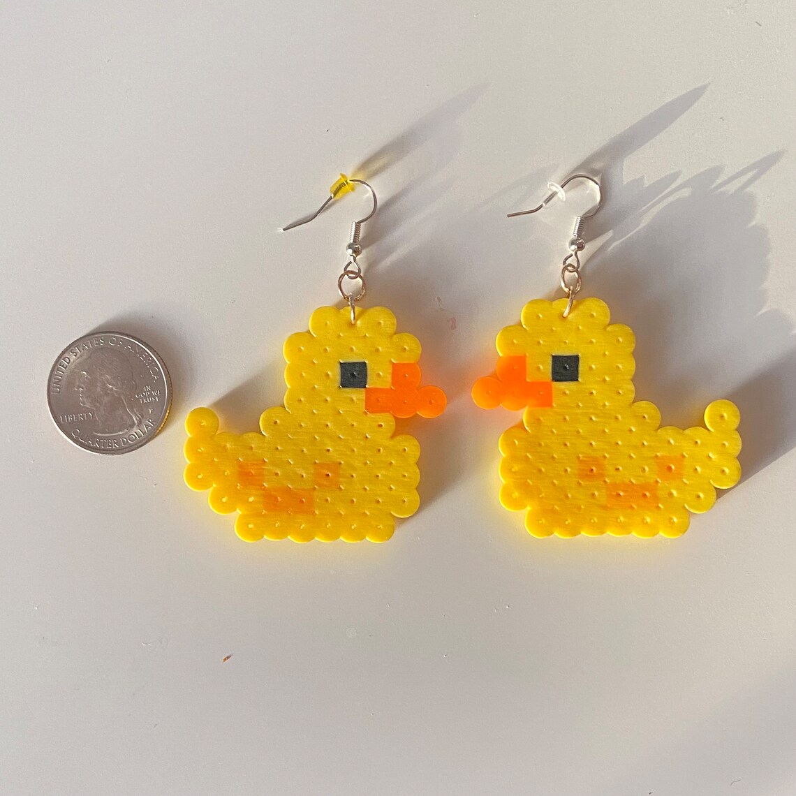 Rubber Ducky Perler Bead Earrings - Etsy