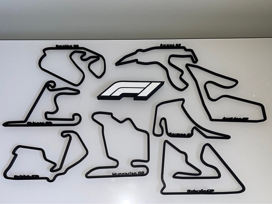Collection Circuit F1 21 circuits imprimés en 3D Circuit Grand Prix Art ...