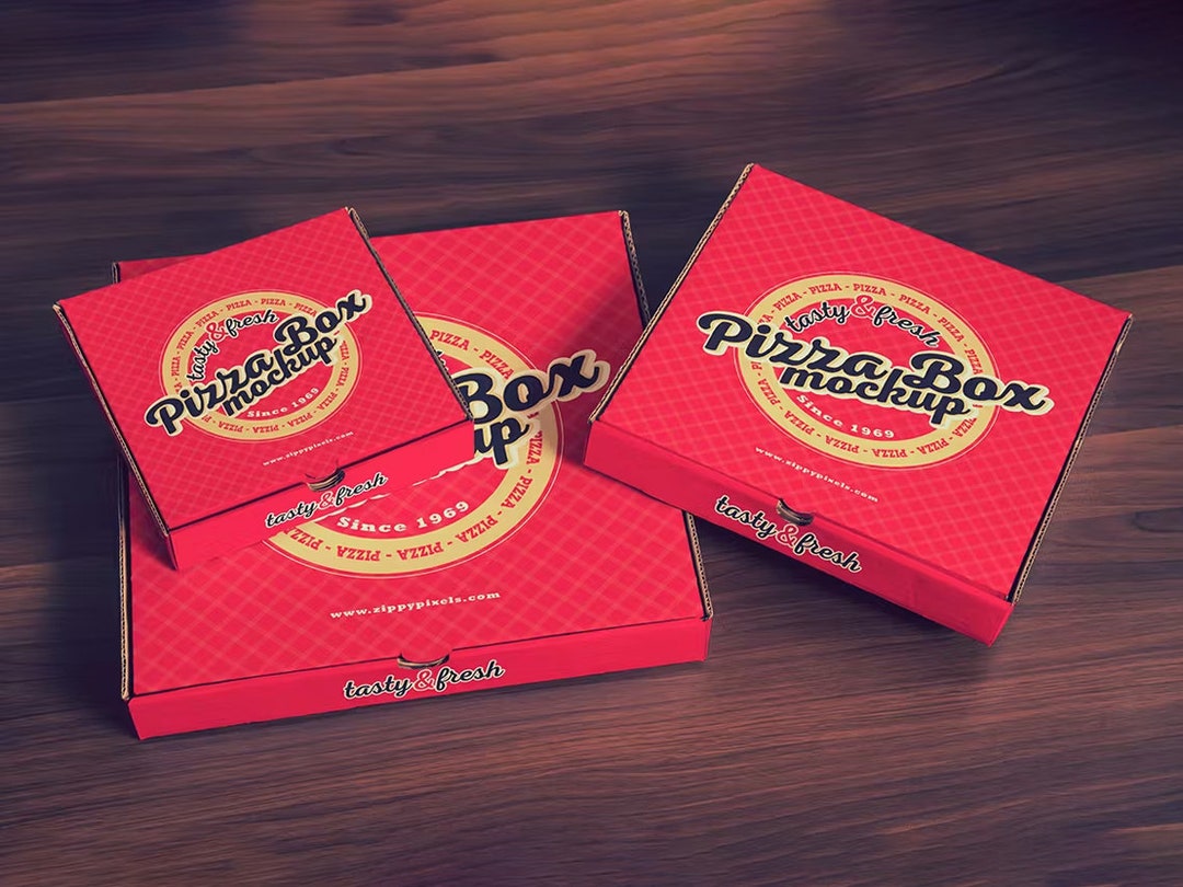 Pizza Box Mockup Pizza Box Template Pizza Box Label - Etsy