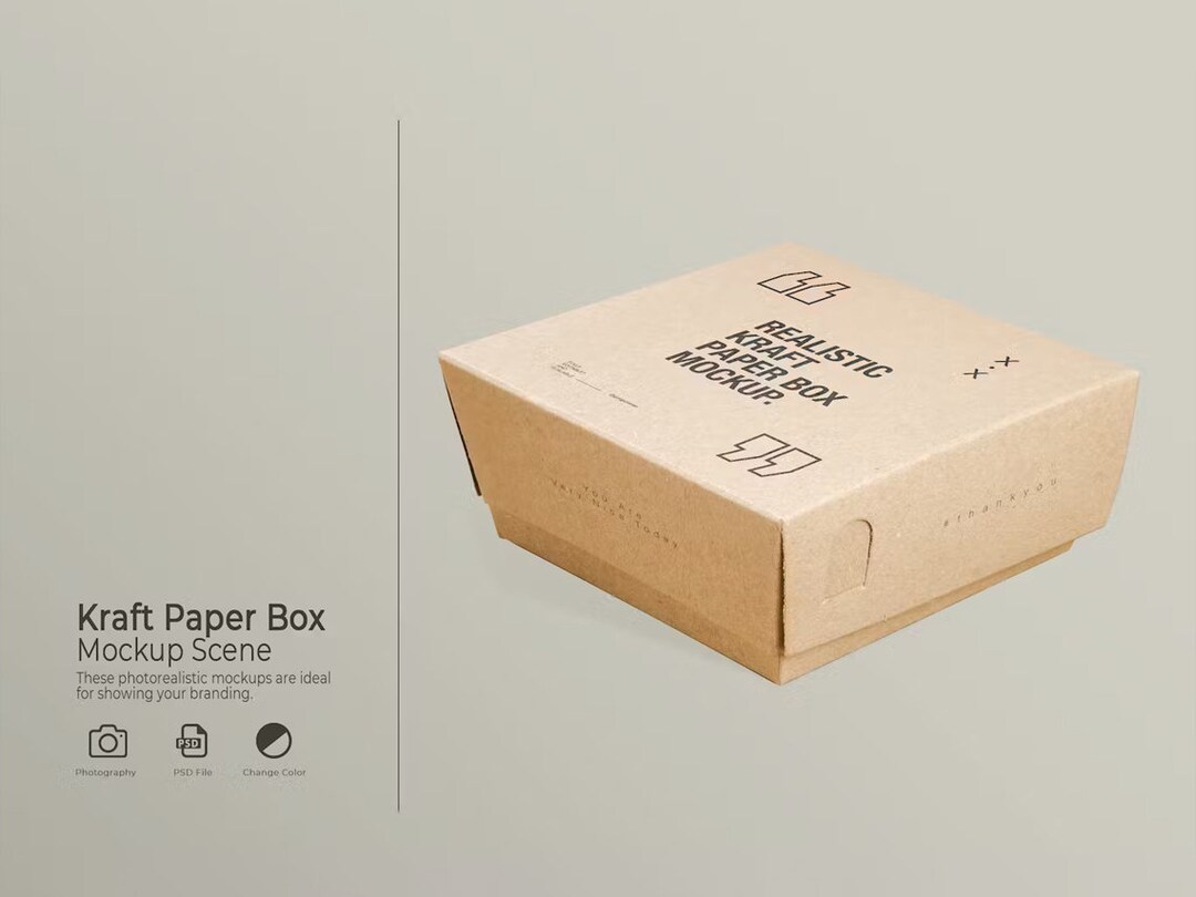 Kraft Paper Packaging Mockup Paper Packaging Template - Etsy