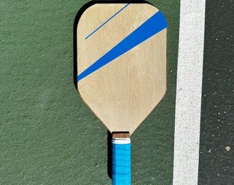 Handcrafted Figured Maple Wooden Pickleball Paddle Durable High ...