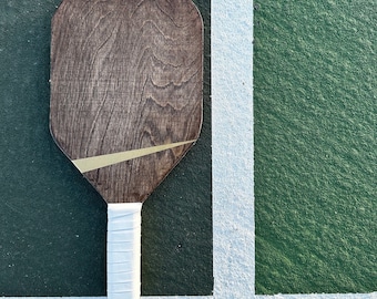 Handcrafted Figured Maple Wooden Pickleball Paddle Durable High ...