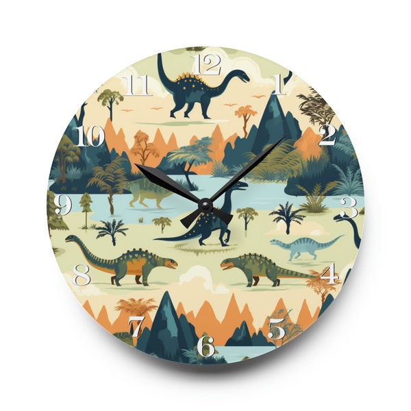Dinosaur Wall Clock - Etsy