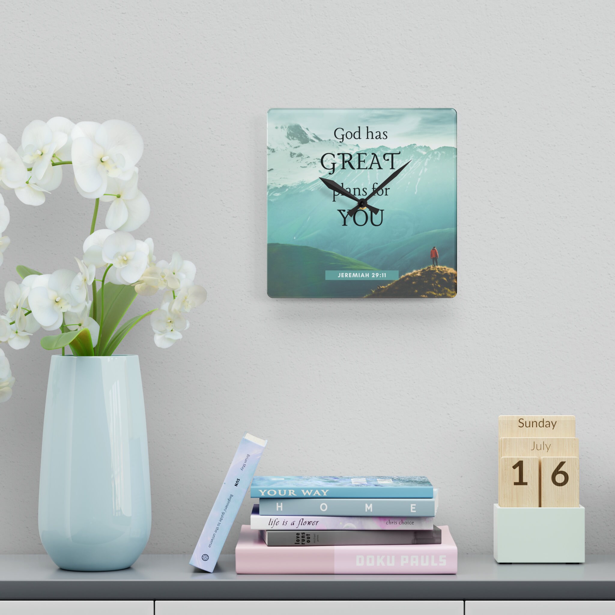 Religious Wall Clock, Classroom Wall Clock, Bible Clock, Jesus Clock ...