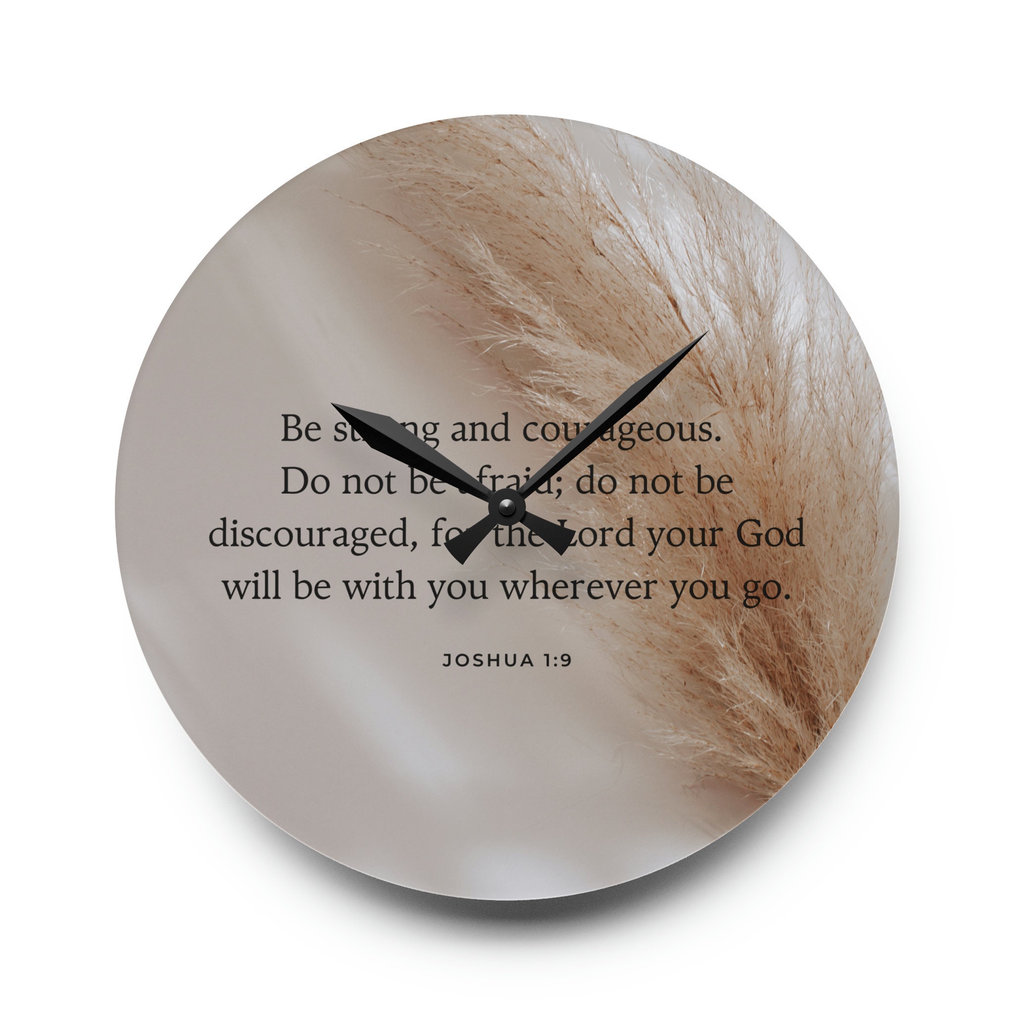 Bible Verse Minimal Wall Clock, Bible Decor, Jesus Wall Clock, Acrylic ...