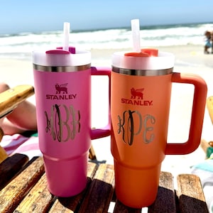 Monogram Stanley Tumbler: Engraved Custom Quencher, 20-40 Oz - Etsy