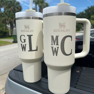 Monogram Stanley Tumbler: Engraved Custom Quencher, 20-40 Oz - Etsy