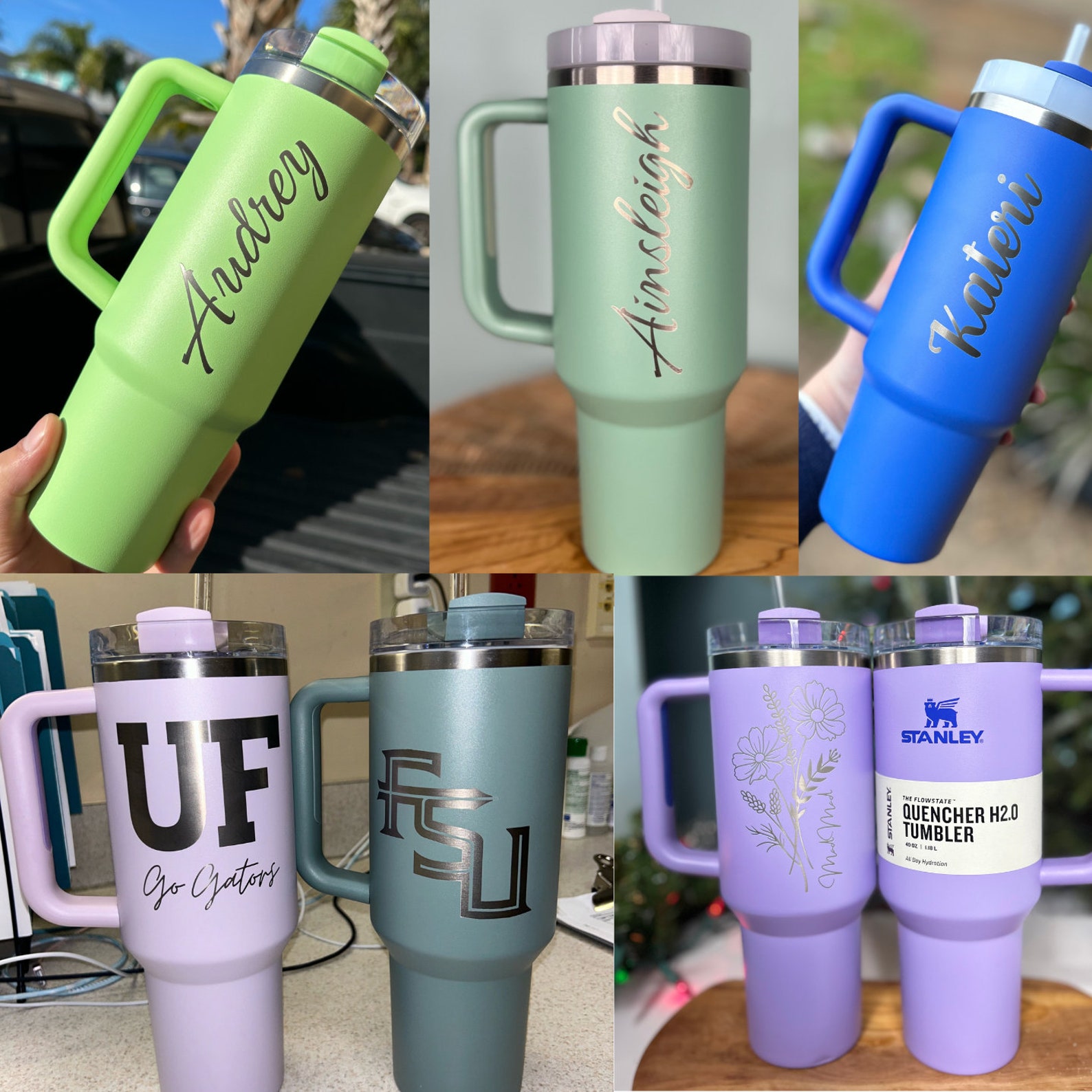 Name Engraved Stanley Laser Engraved Cup Tumbler Custom Laser Engraved ...