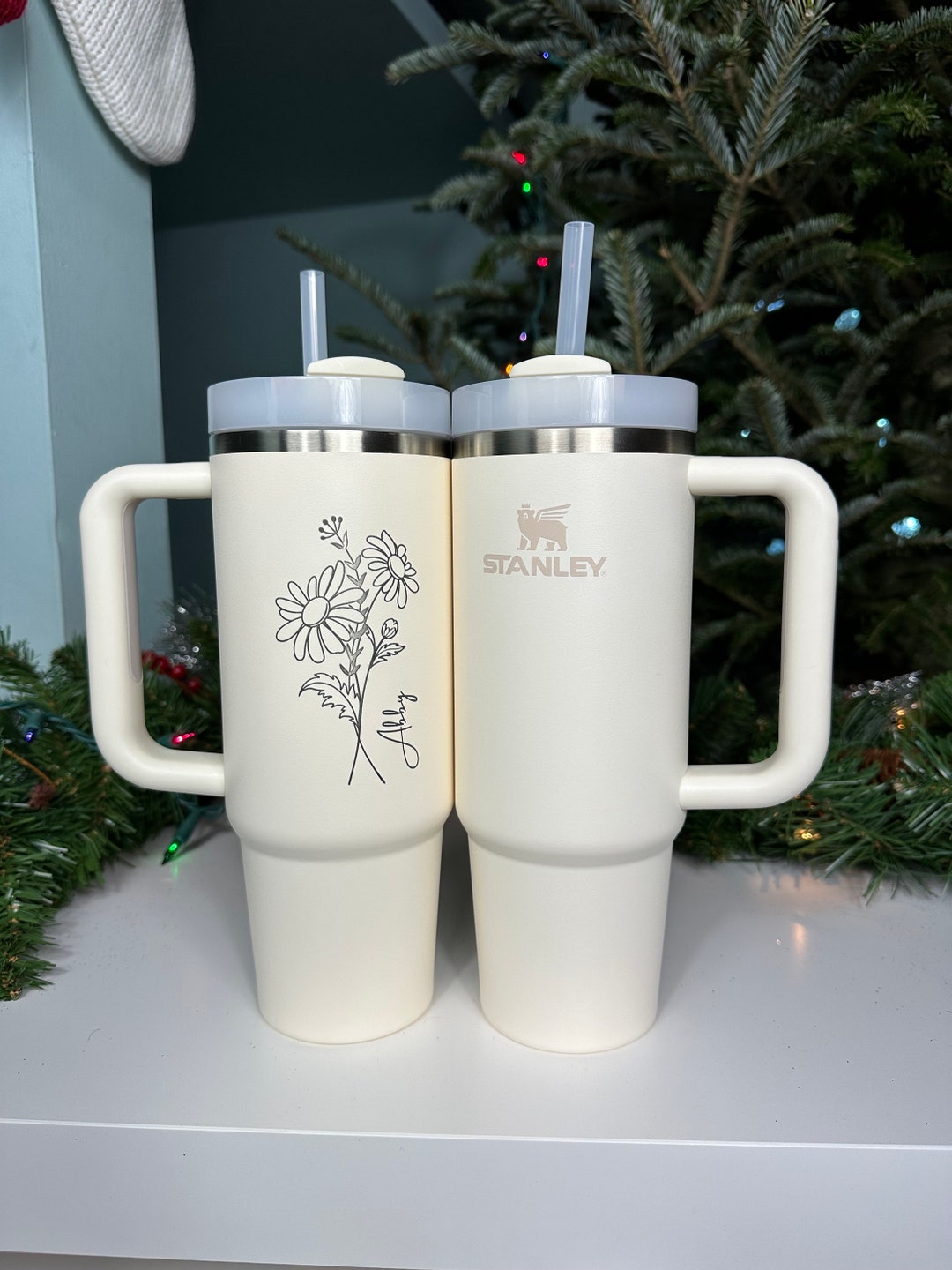 Birth Flower Cup Tumbler With Name, Stanley Cup, Personalized Birth ...