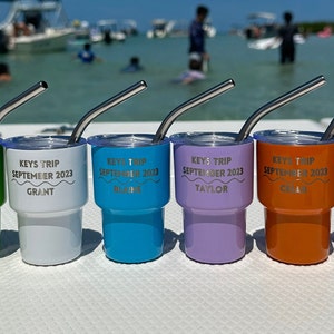 Mini Stanley Cup 2oz Engraved Tumblers Stainless Steel With Lid and ...