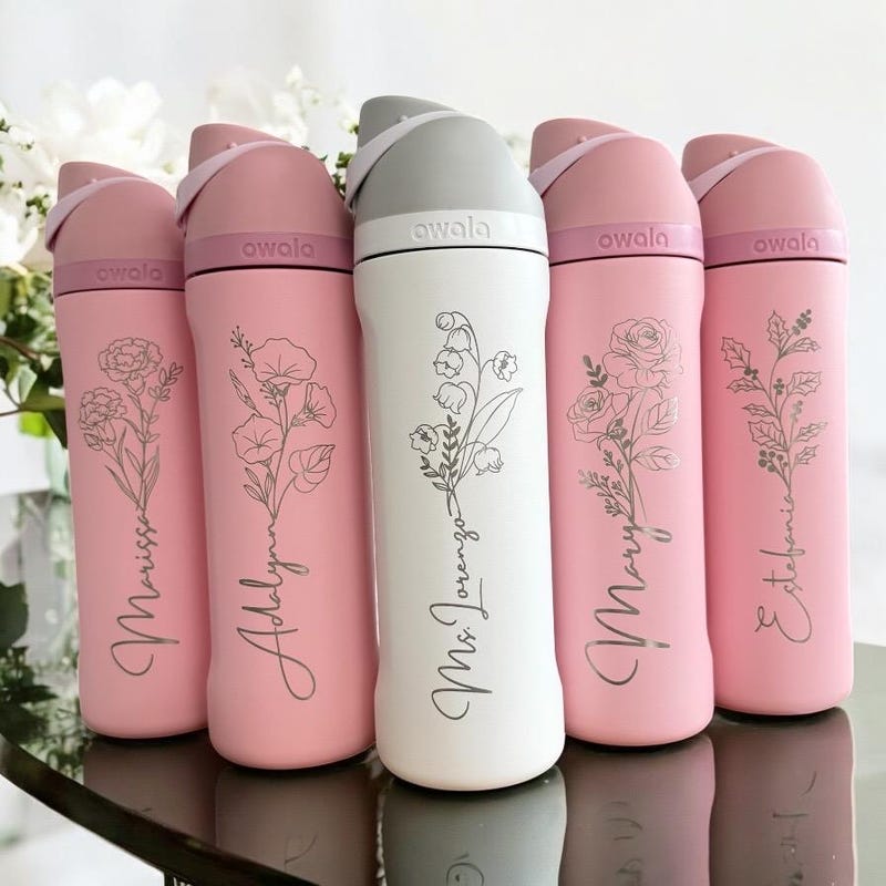 Owala With Name Flower - Etsy