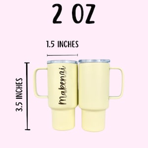 Engraved Mini Stanley Cup Shot Glass: 2oz Stainless Steel Tumbler ...