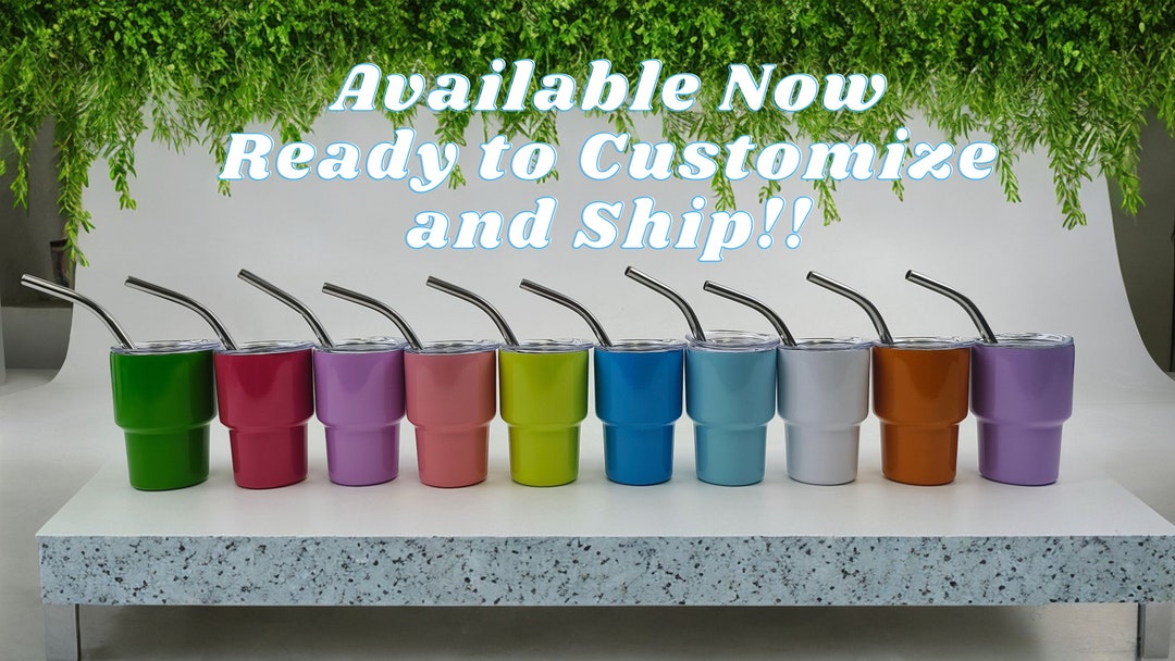 Mini Stanley Cup 2oz Engraved Tumblers Stainless Steel With Lid and ...