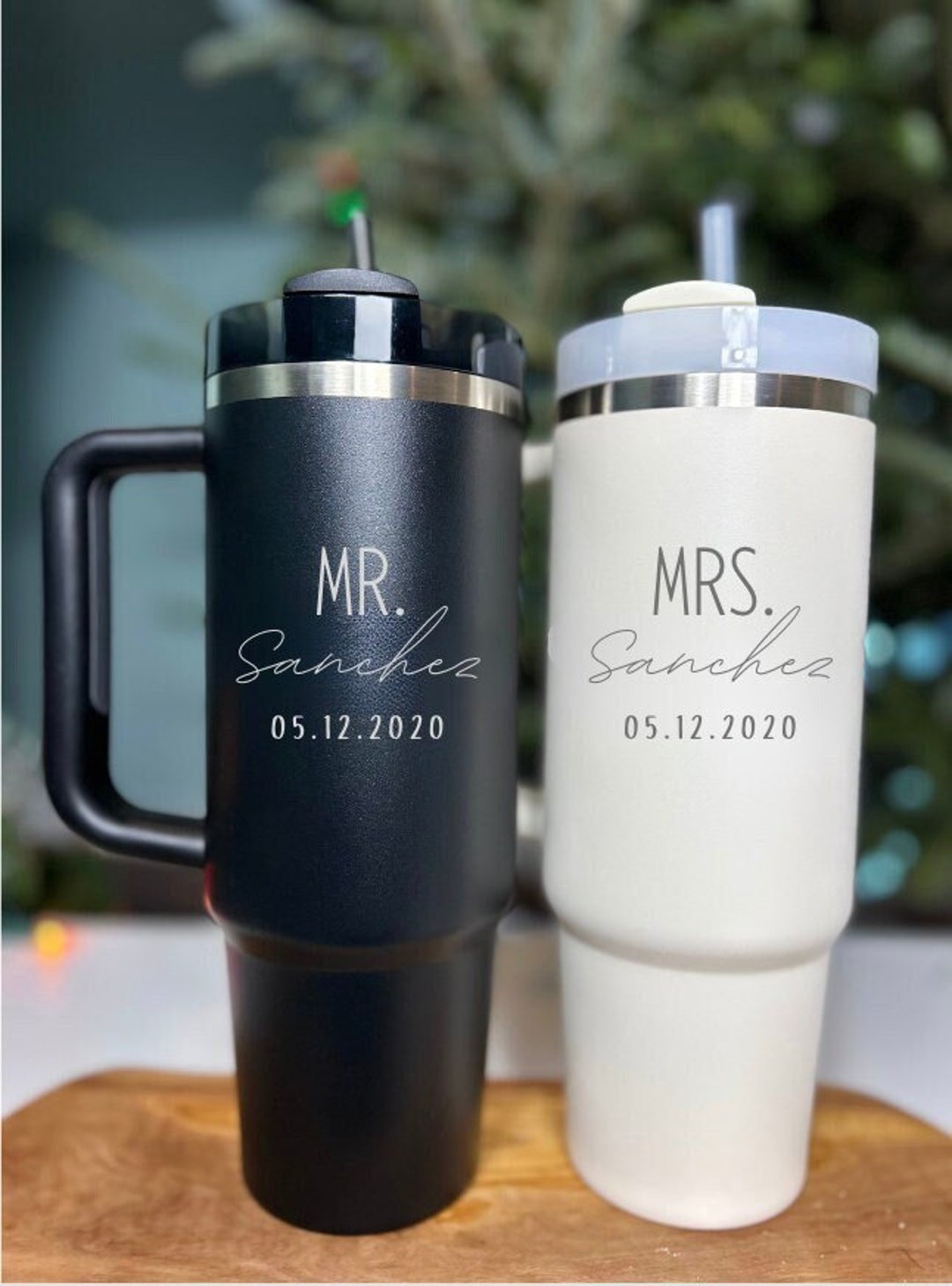 Personalized Mr. and Mrs. Stanley Tumbler, Personalized Wedding Tumbler, Bridesmaid Proposal ...