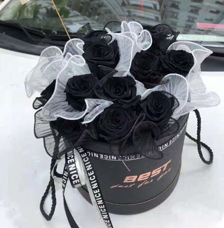 99 Black Roses Bouquet Soap Flower Girlfriend Valentine's Day Romantic ...