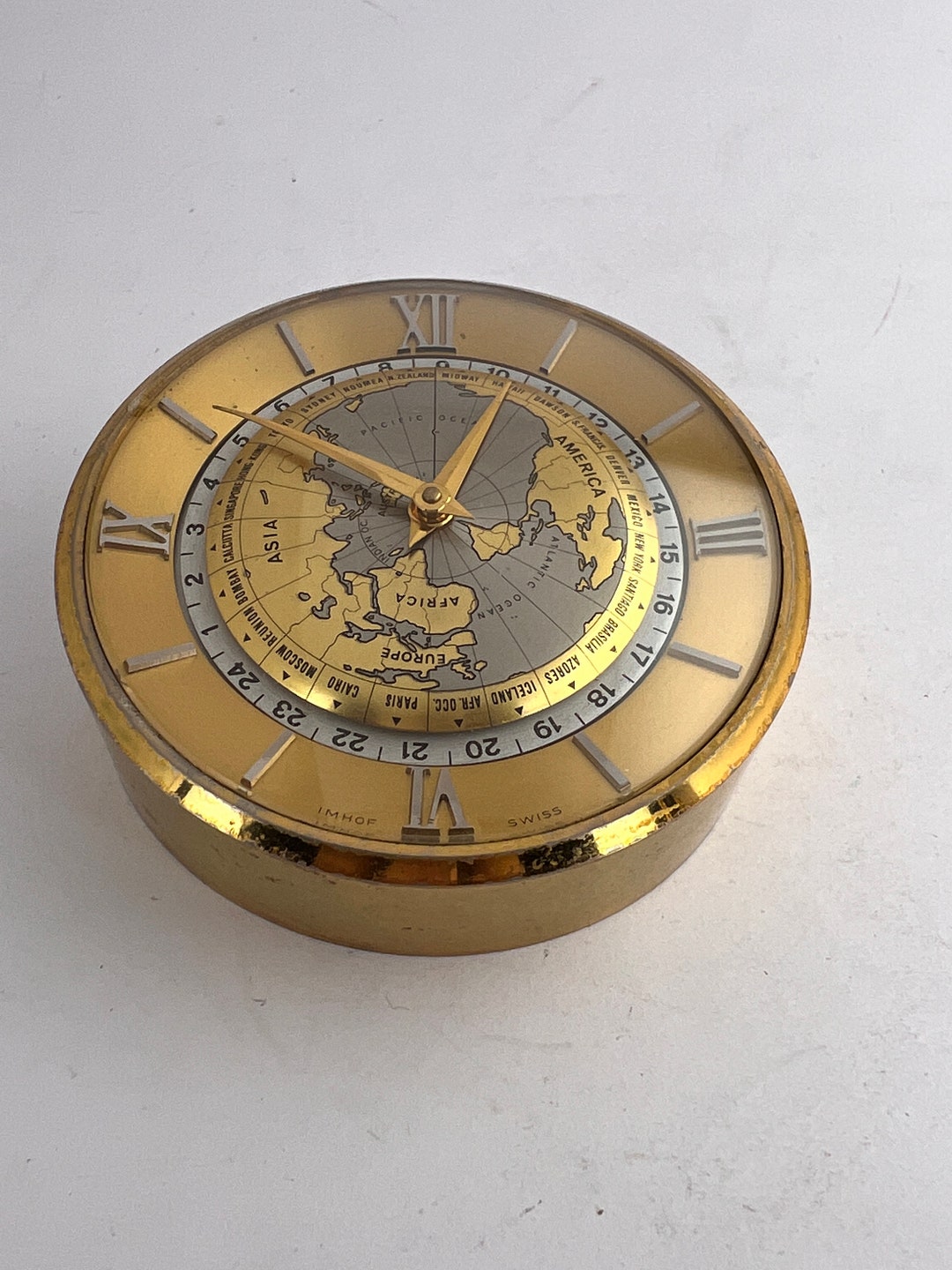 IMHOF Brass Table Clock - Etsy